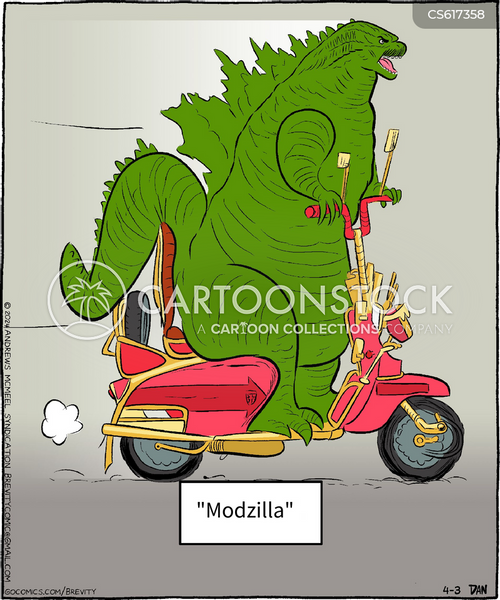 Cartoons und Karikaturen mit Monstermaschinen