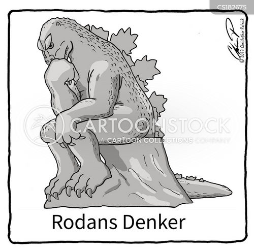 Cartoons und Karikaturen mit Denker