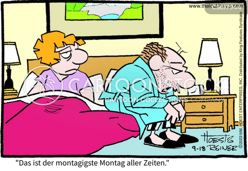 Cartoons und Karikaturen mit Montag