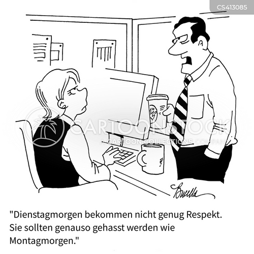 Cartoons und Karikaturen mit Montag
