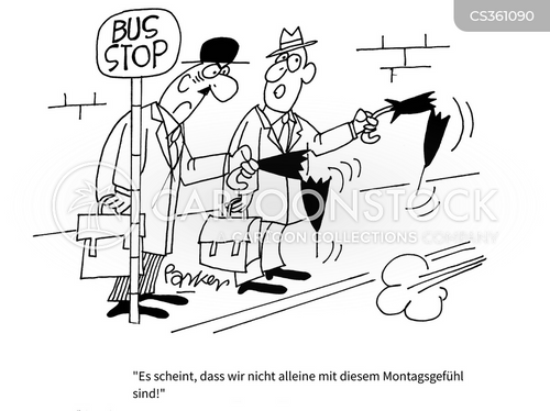 Cartoons und Karikaturen mit Montag