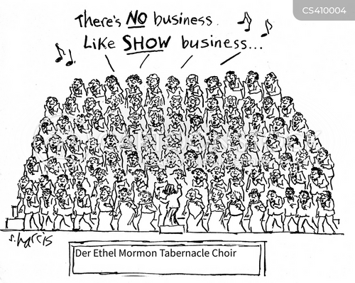 Cartoons und Karikaturen mit Chor