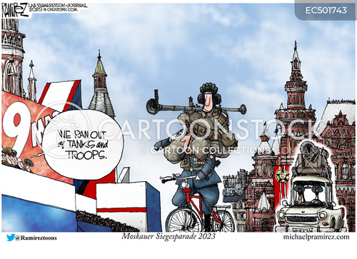 Cartoons und Karikaturen mit Olympische Parade