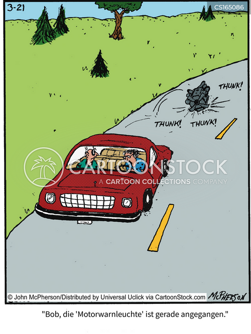 Cartoons und Karikaturen mit Motor Problem
