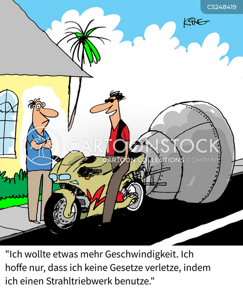 Cartoons und Karikaturen mit V8-motor