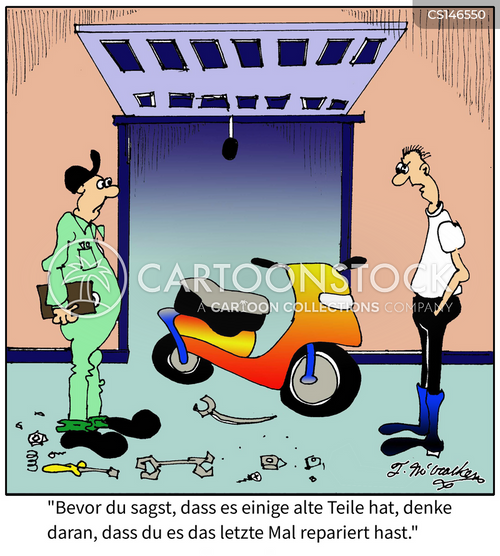 Cartoons und Karikaturen mit Alter Motor