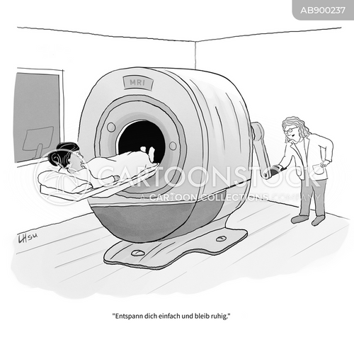 Cartoons und Karikaturen mit Mrt-scan
