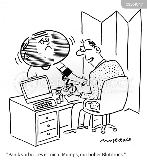 Cartoons und Karikaturen mit Mumps