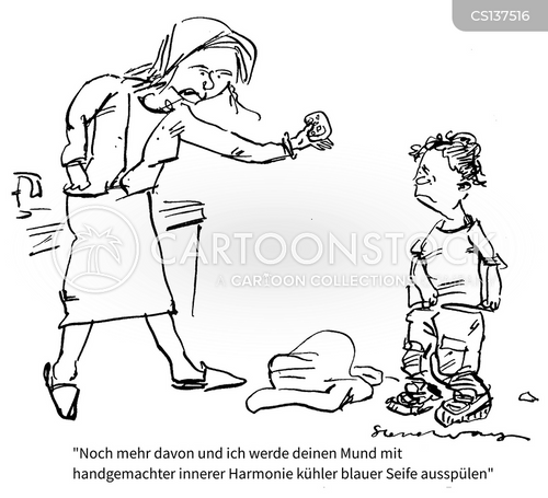Cartoons und Karikaturen mit Mund