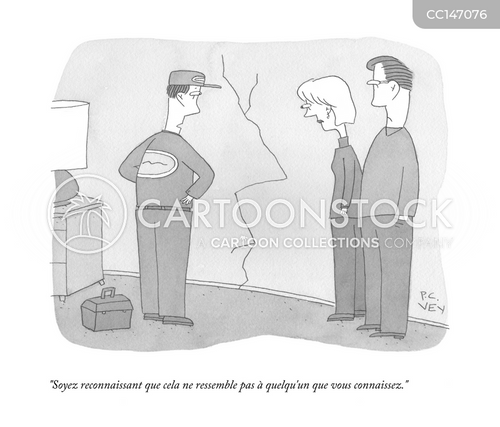 Dessins humoristique et caricaturés avec Fissure Dans Les Murs