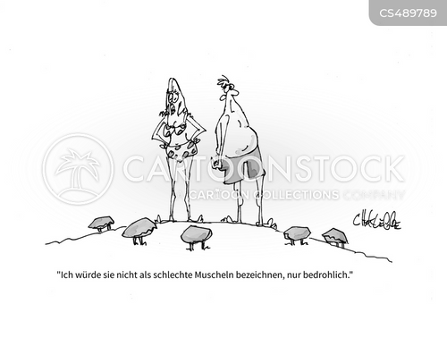 Cartoons und Karikaturen mit Muschelfisch