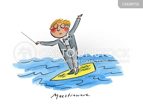 Surfing Conductor Cartoons and Comics - funny pictures from CartoonStock