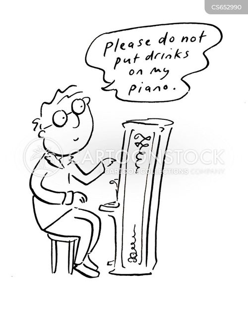 No Drinks On Piano Cartoons and Comics - funny pictures from CartoonStock