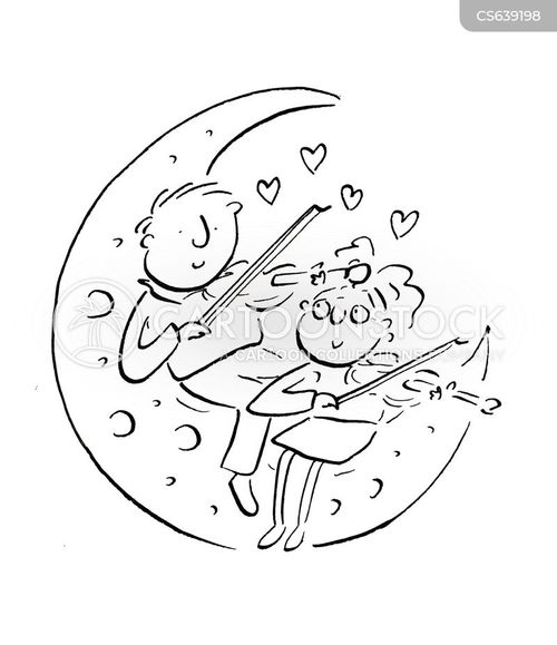 Serenade In The Moon Cartoons and Comics - funny pictures from CartoonStock