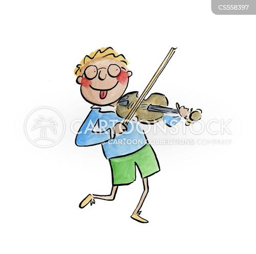 Young Violinist Cartoons and Comics - funny pictures from CartoonStock