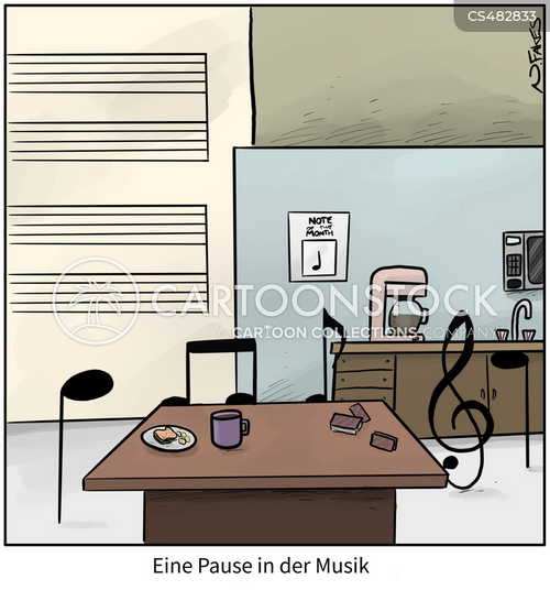 Cartoons und Karikaturen mit Musikalische Noten