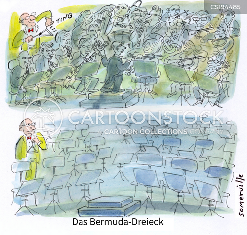Cartoons und Karikaturen mit Bermuda-dreiecke