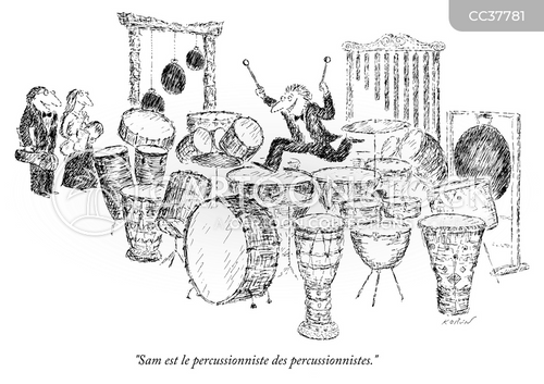 Dessins humoristique et caricaturés avec Percussionniste