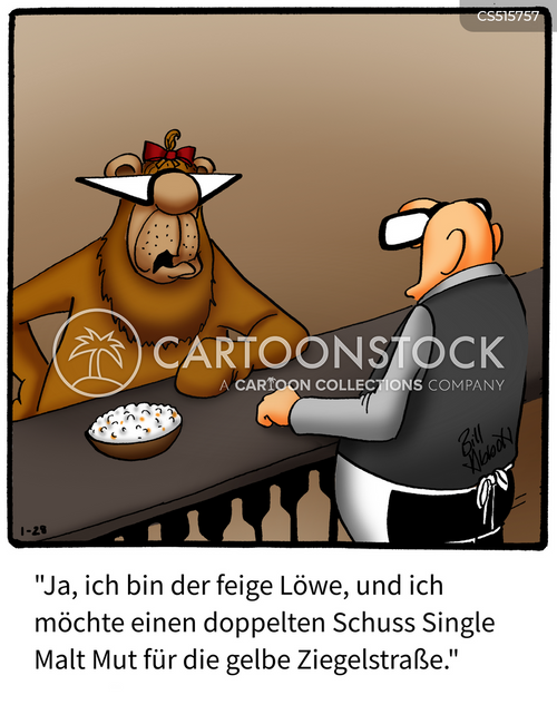 Cartoons und Karikaturen mit Mut