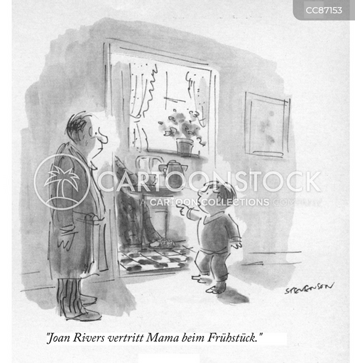 Cartoons und Karikaturen mit Fernsehmoderator