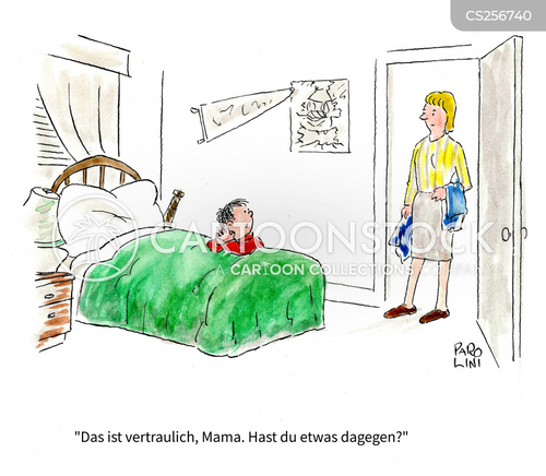 Cartoons und Karikaturen mit Mutter-kind-interaktion