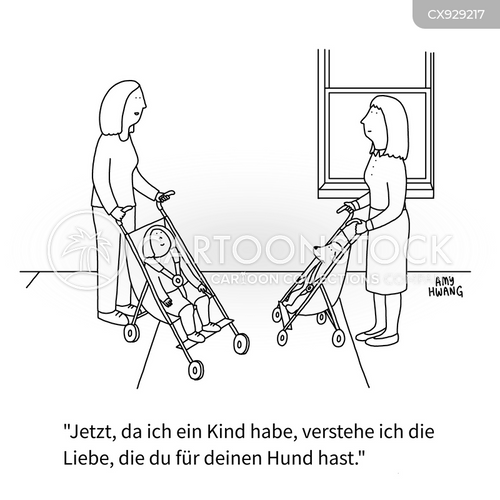 Cartoons und Karikaturen mit Humorvoller Hund