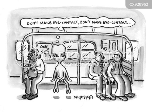 Alien On Train Cartoons and Comics - funny pictures from CartoonStock