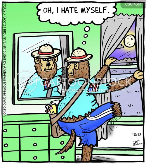 Self-loathing Cartoons and Comics - funny pictures from CartoonStock