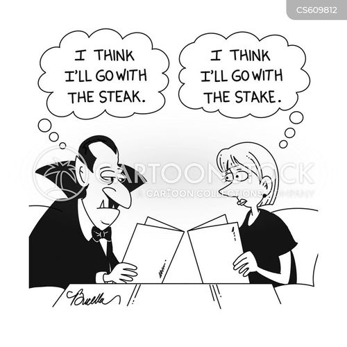 Steak Menu Cartoons and Comics - funny pictures from CartoonStock
