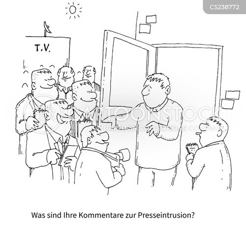 Cartoons und Karikaturen mit Presseinterview