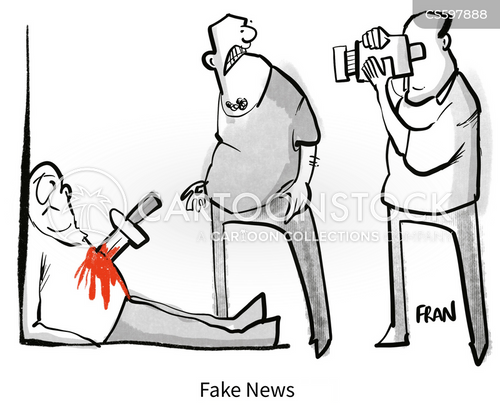 Cartoons und Karikaturen mit Fake-news