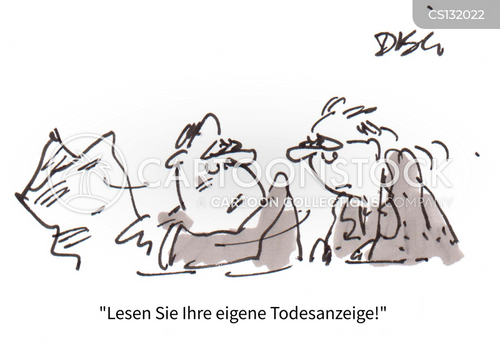 Cartoons und Karikaturen mit Online-todesanzeigen
