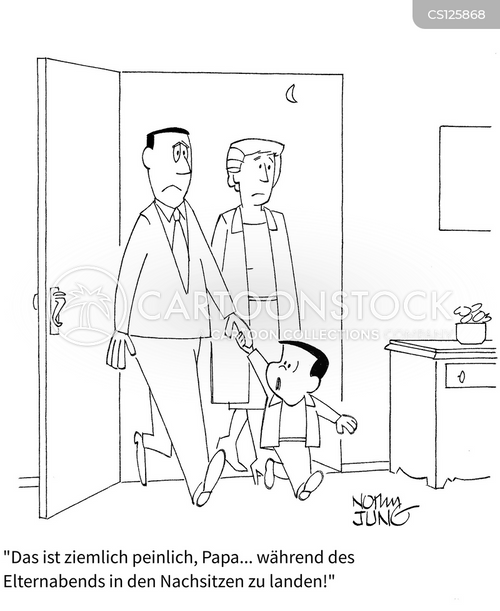 Cartoons und Karikaturen mit Elternabend