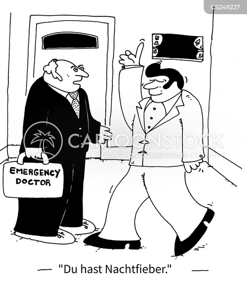 Cartoons und Karikaturen mit Notarzt