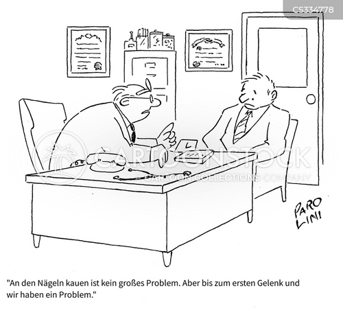 Cartoons und Karikaturen mit Nägel Kauen