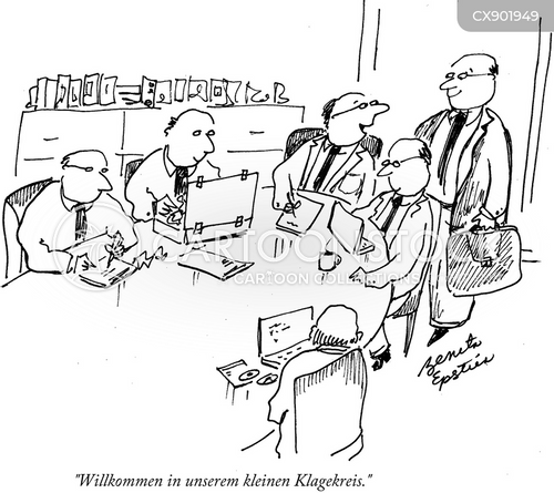 Cartoons und Karikaturen mit Prozessfreudige Gesellschaft