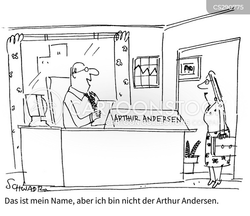 Cartoons und Karikaturen mit Arthur Andersen