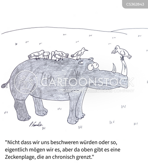 Cartoons und Karikaturen mit Nashorn
