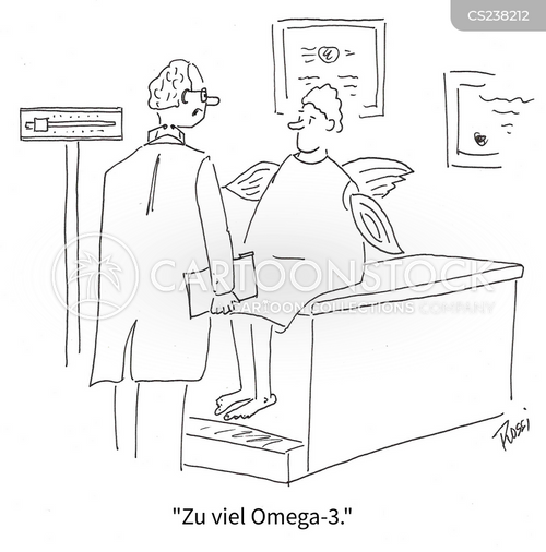Cartoons und Karikaturen mit Omega 3