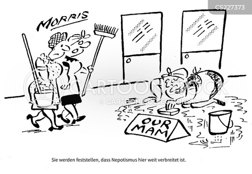 Cartoons und Karikaturen mit Nepotismusdiagnose