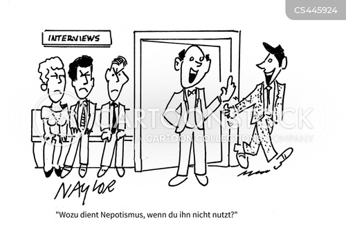 Cartoons und Karikaturen mit Nepotist