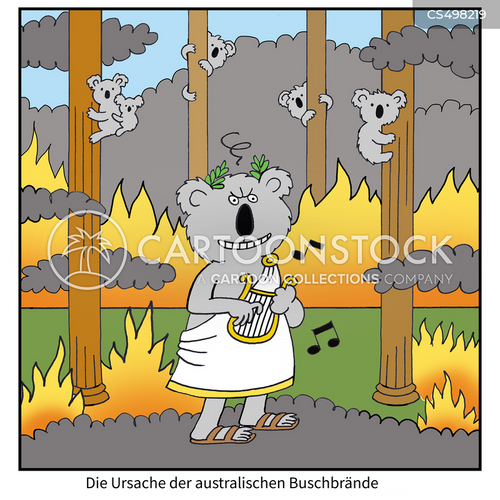 Cartoons und Karikaturen mit Australischer Buschbrand