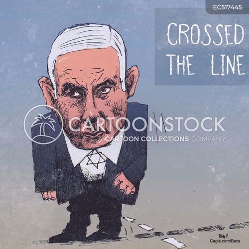 Crossing The Line Cartoons and Comics - funny pictures from CartoonStock