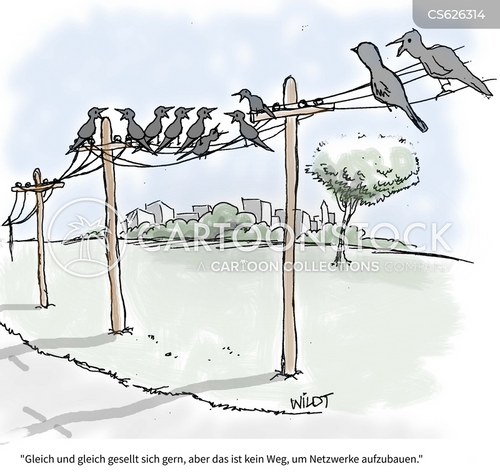 Cartoons und Karikaturen mit Netz