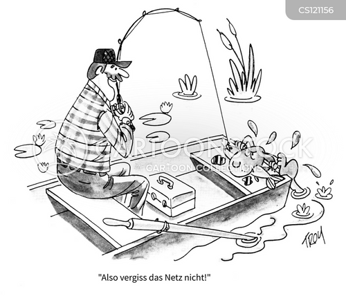 Cartoons und Karikaturen mit Treibnetze