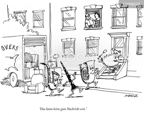 Cartoons und Karikaturen mit Neugierige Nachbarn