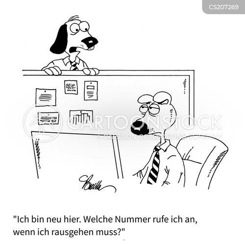 Cartoons und Karikaturen mit Neue Mitarbeiter