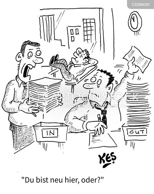 Cartoons und Karikaturen mit Neuer Mitarbeiter