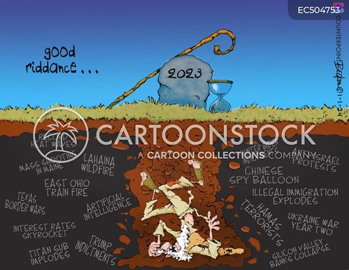 Goodbye Old Year Cartoons and Comics - funny pictures from CartoonStock