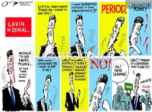 Gavin Newsom Cartoons and Comics - funny pictures from CartoonStock